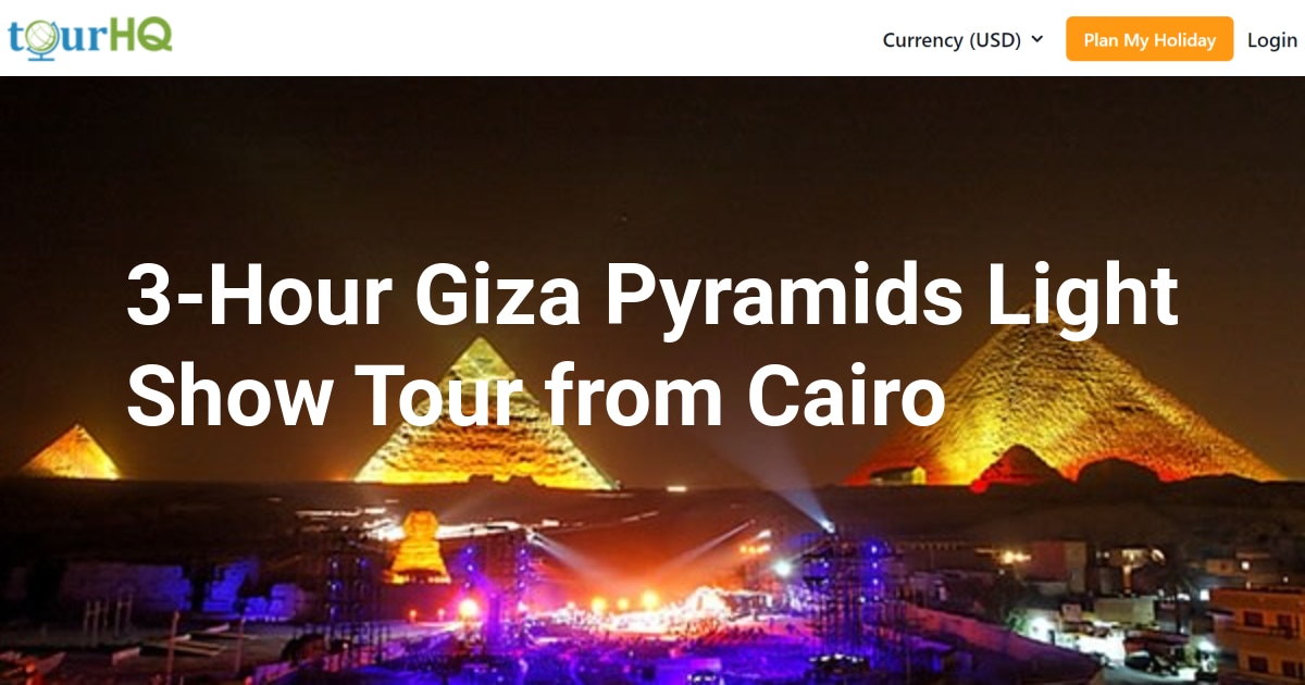 3-Hour Giza Pyramids Light Show Tour from Cairo